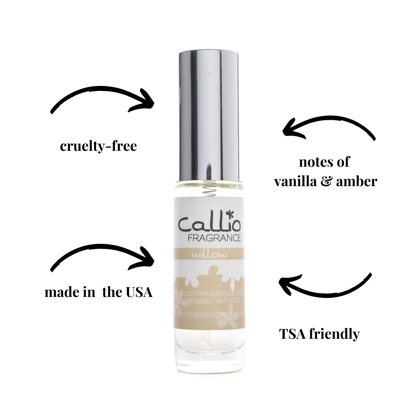 Willow Travel Perfume Spray .25 oz | Notes of Vanilla and Amber ...